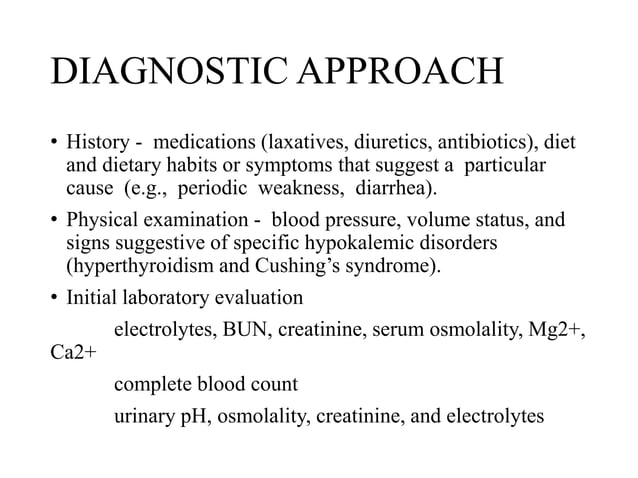 Potassium disorders-hypokalemia and hyperkalemia | PPTX | Blood ...
