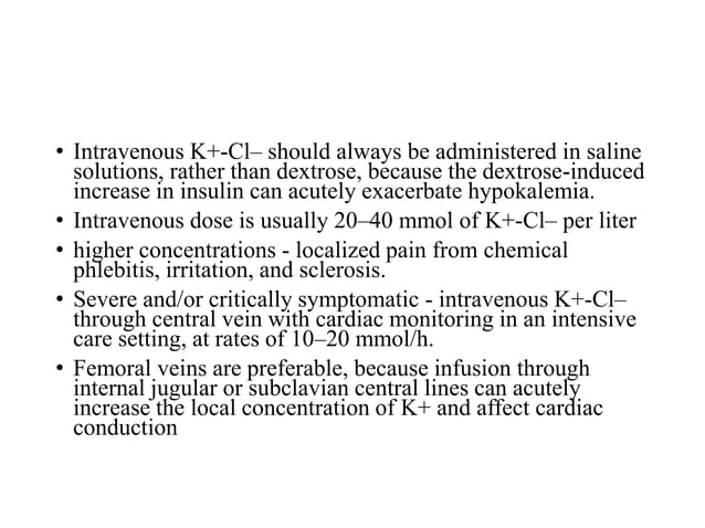 Potassium disorders-hypokalemia and hyperkalemia | PPTX | Blood ...