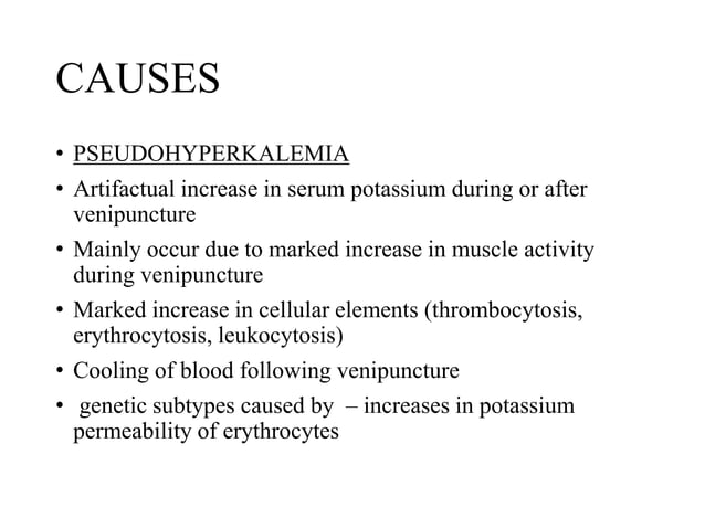 Potassium disorders-hypokalemia and hyperkalemia | PPTX | Blood ...
