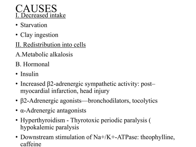 Potassium disorders-hypokalemia and hyperkalemia | PPTX | Blood ...
