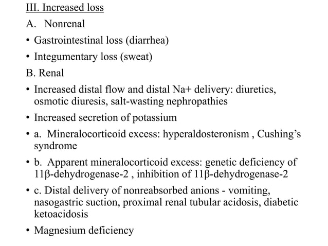 Potassium disorders-hypokalemia and hyperkalemia | PPTX | Blood ...