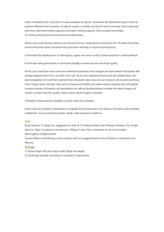 Potassium humate tds | PDF