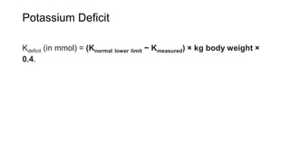 Management of Potassium Imbalance in Primary Care | PPTX