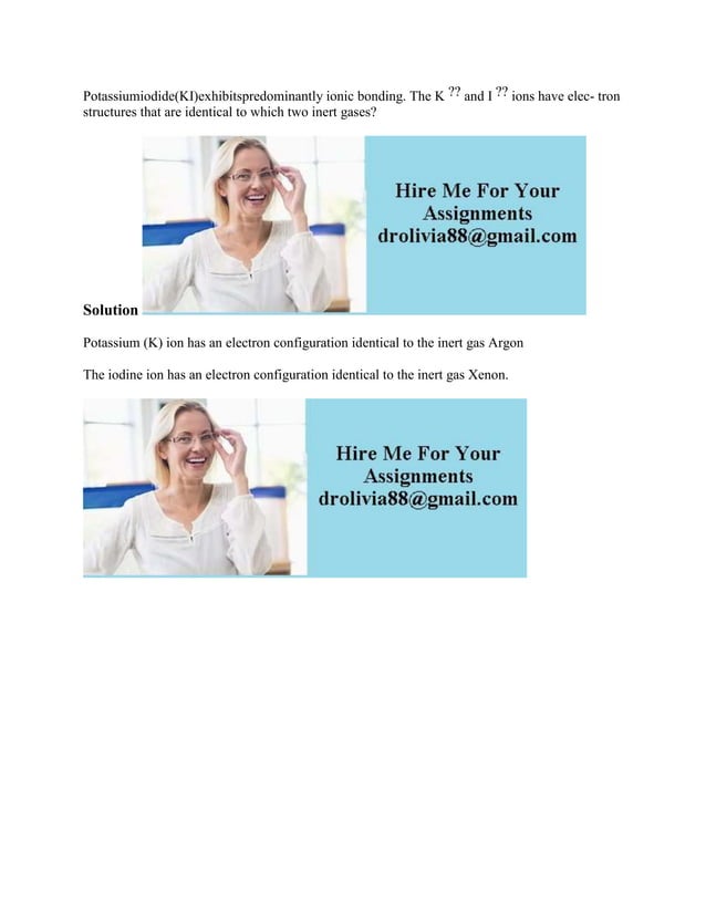 Potassiumiodide(KI)exhibitspredominantly ionic bonding- The K-- and I-.docx