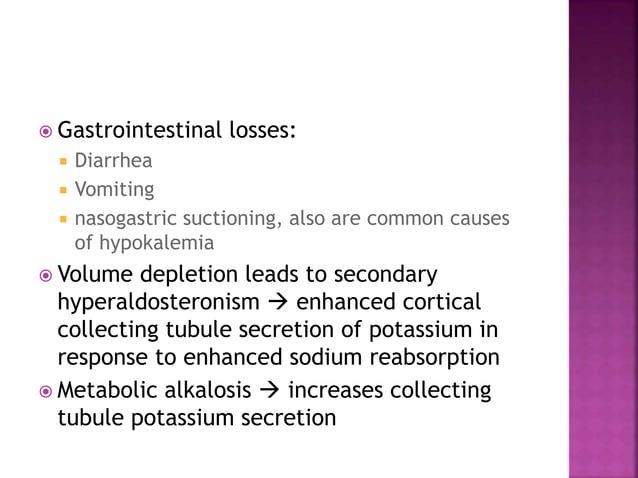 hypokalemia, diagnosis and management | PPTX