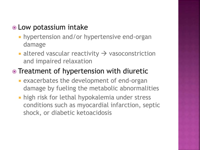 hypokalemia, diagnosis and management | PPTX