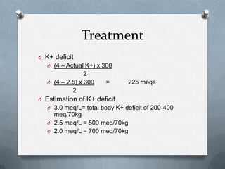 Potassium Management | PPTX