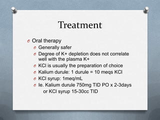 Potassium Management | PPTX