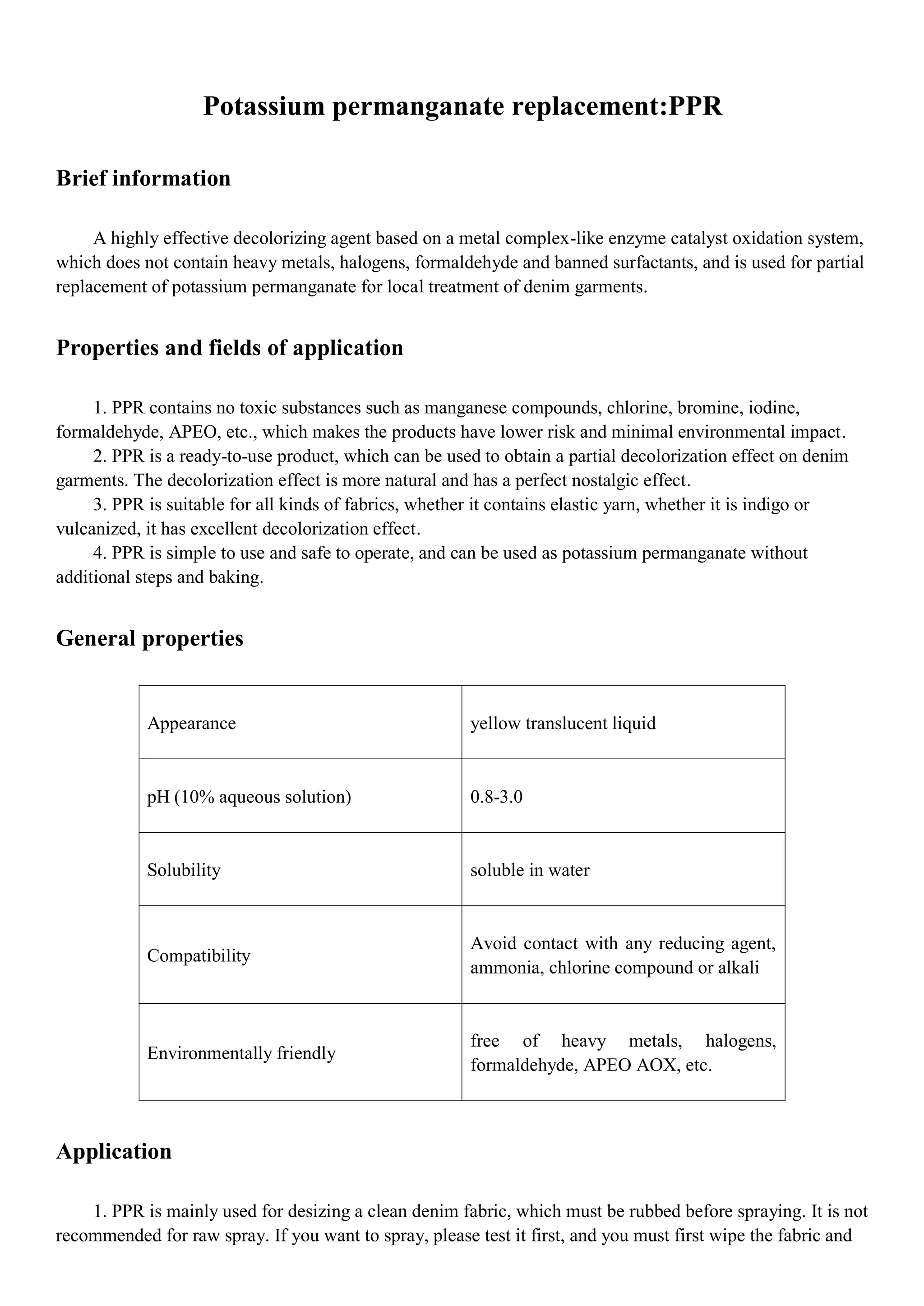 Potassium permanganate replacement | PDF