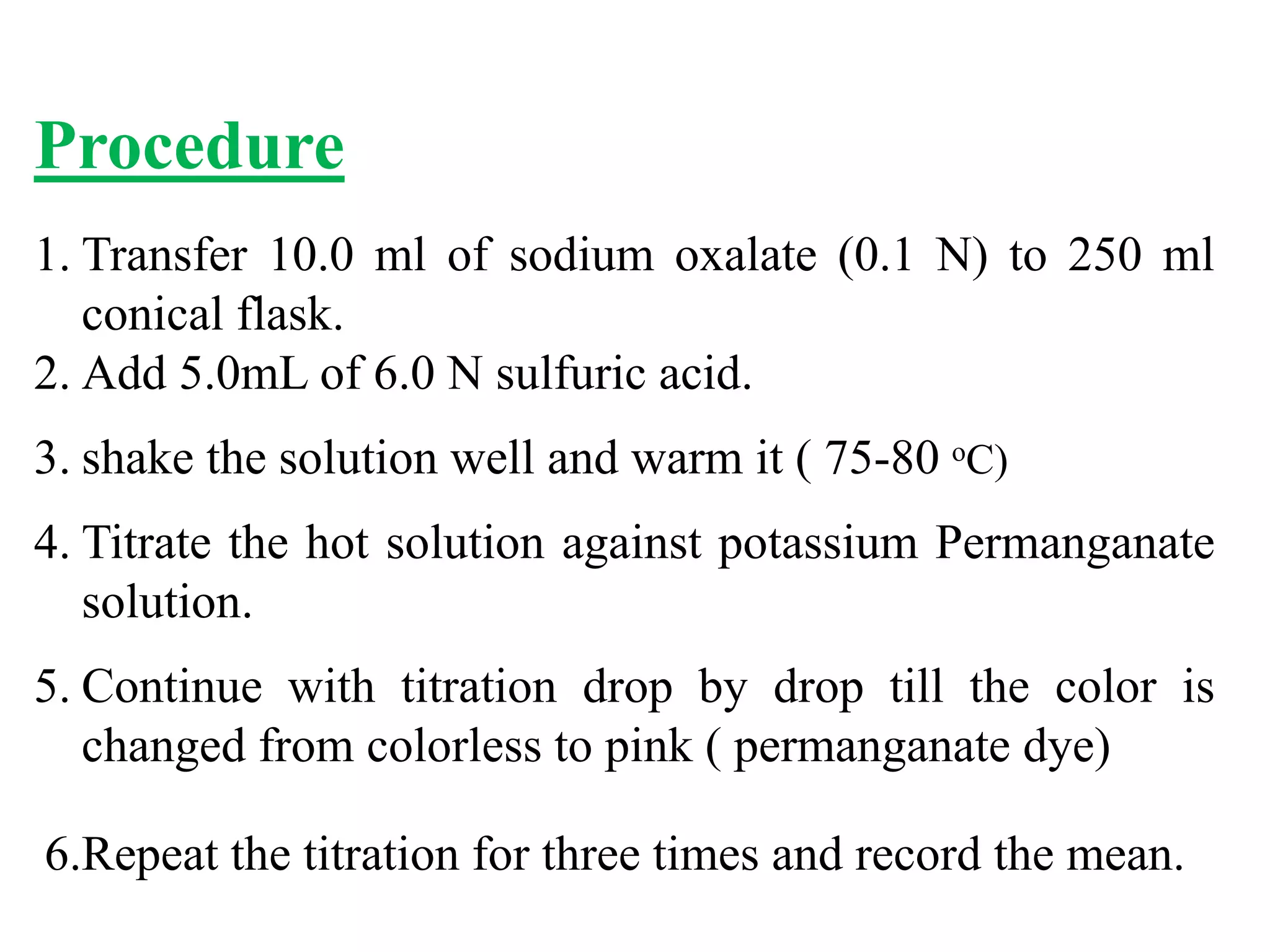 Potassium permanganate titrations | PPTX