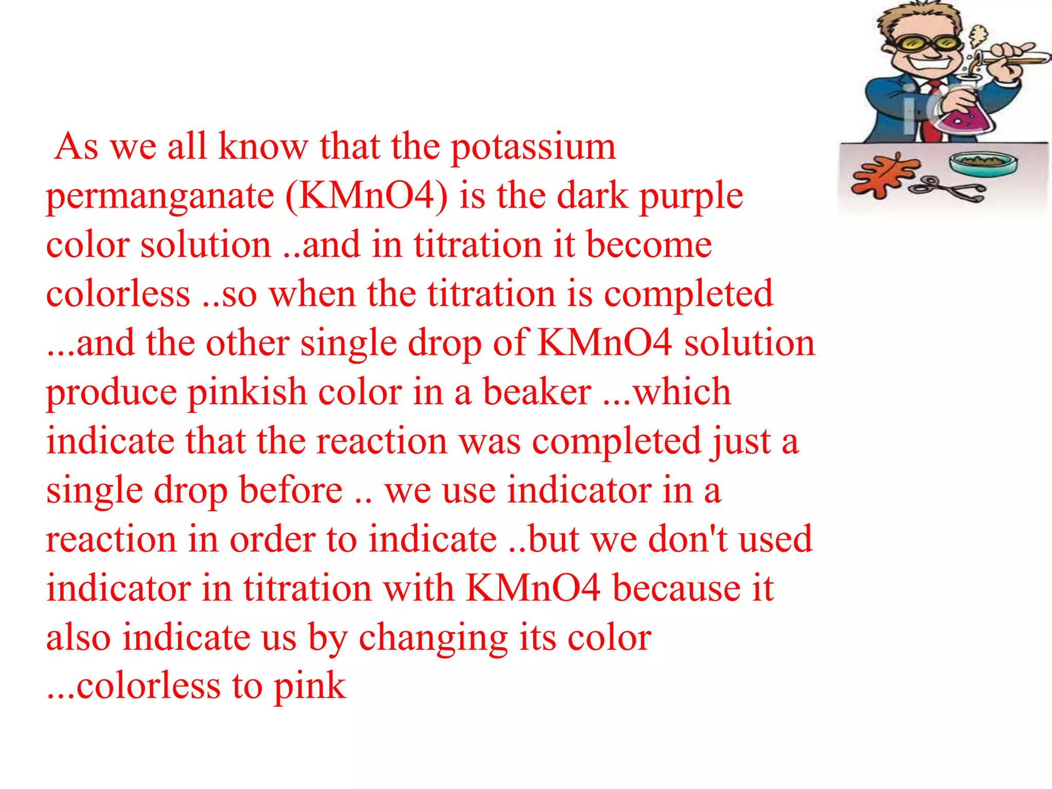 Potassium permanganate titrations | PPTX