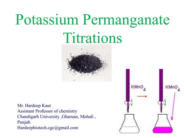 Potassium permanganate titrations | PPTX