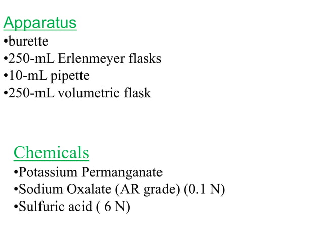 Potassium permanganate titrations | PPTX