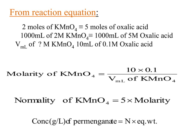 Potassium permanganate titrations | PPTX