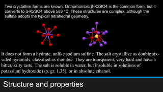 Potassium sulfate k2 so4 | PPTX | Commodities | Economy