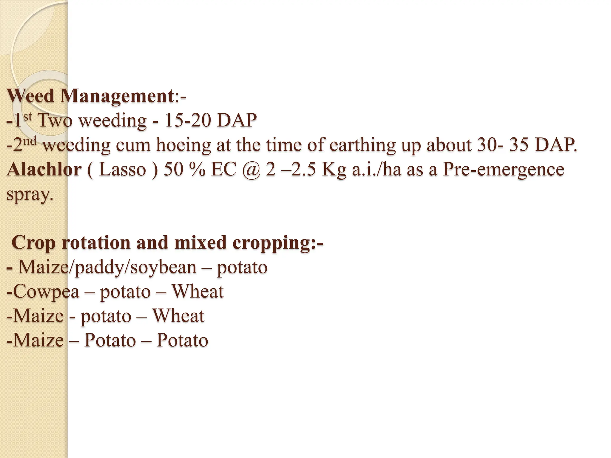Potato.pptx Detail cultivation practices of potato | PPTX