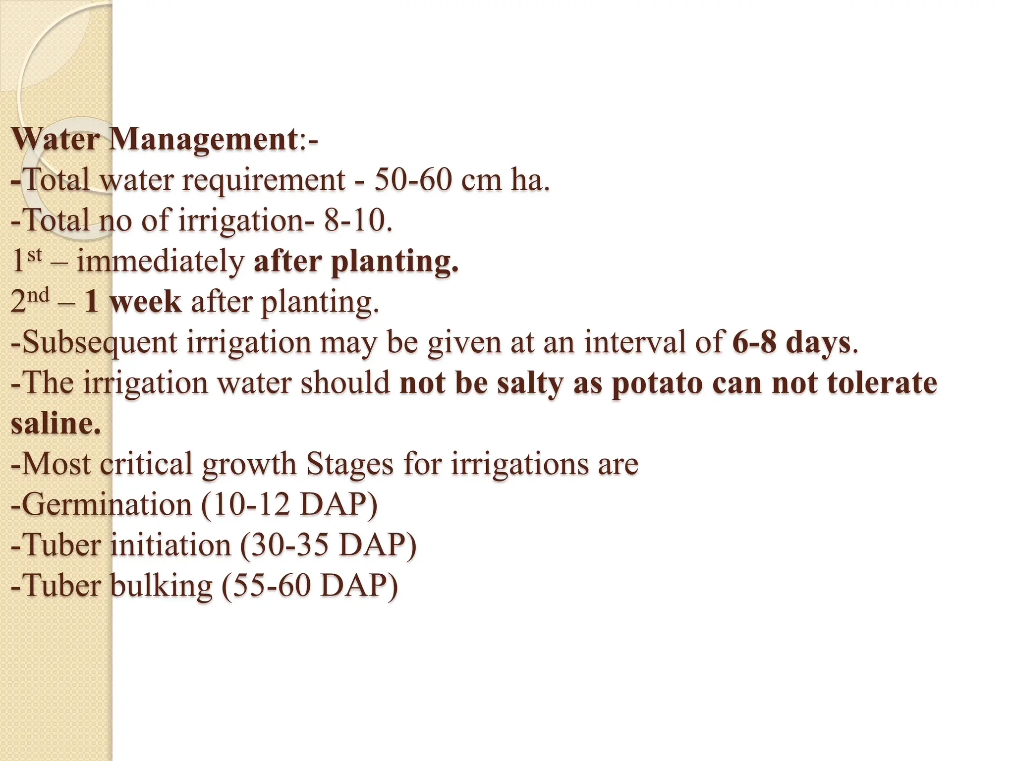 Potato.pptx Detail cultivation practices of potato | PPT
