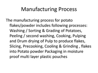 Potato flakes | PPTX