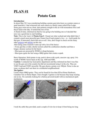 Advanced Potato Gun Plans