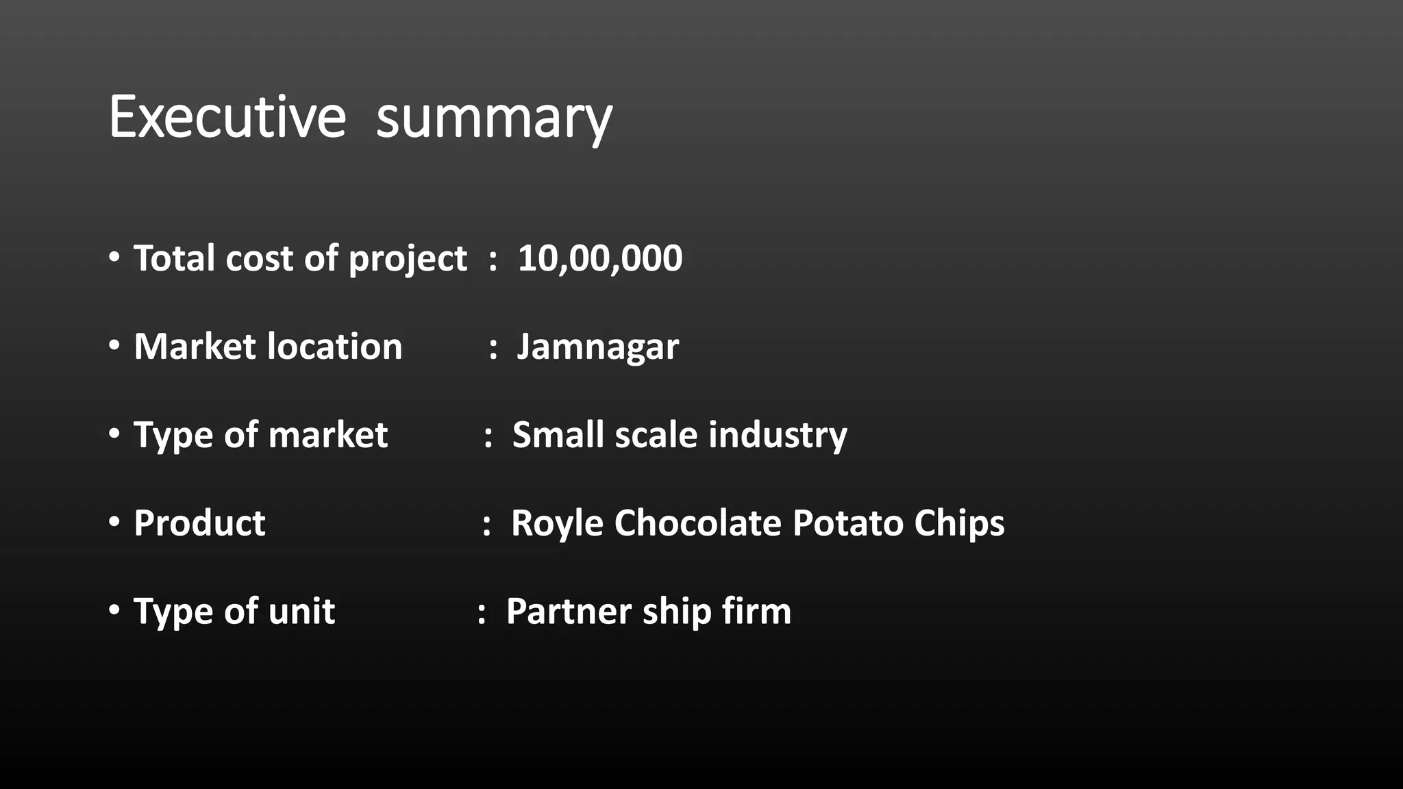 Chocolate Potato chips - business plan | PPTX