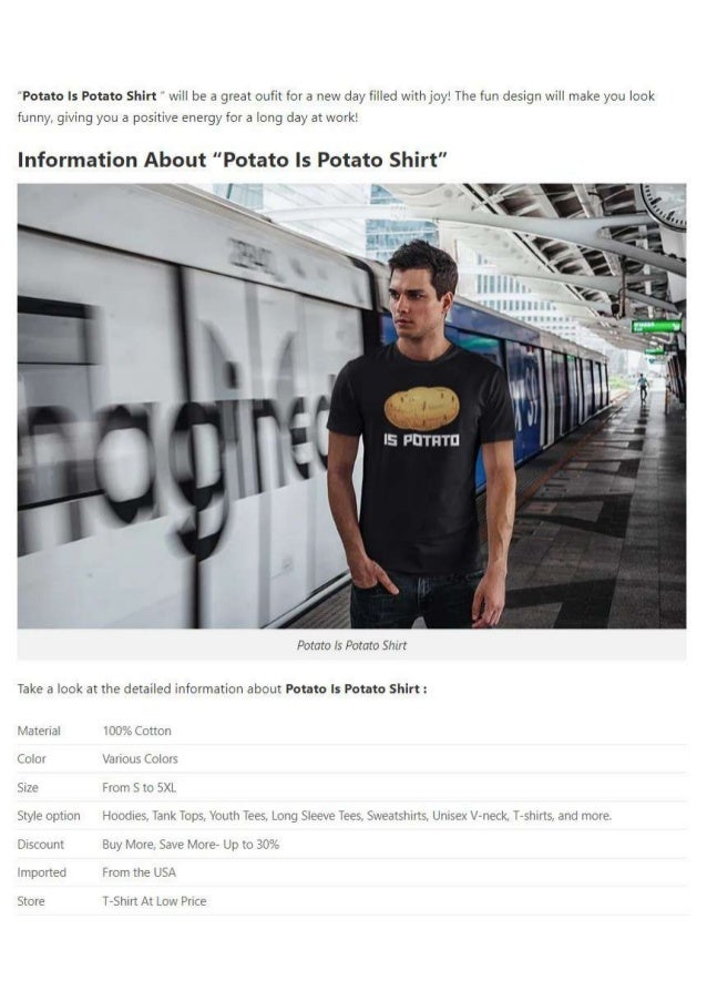 Potato Is Potato Shirt | PDF