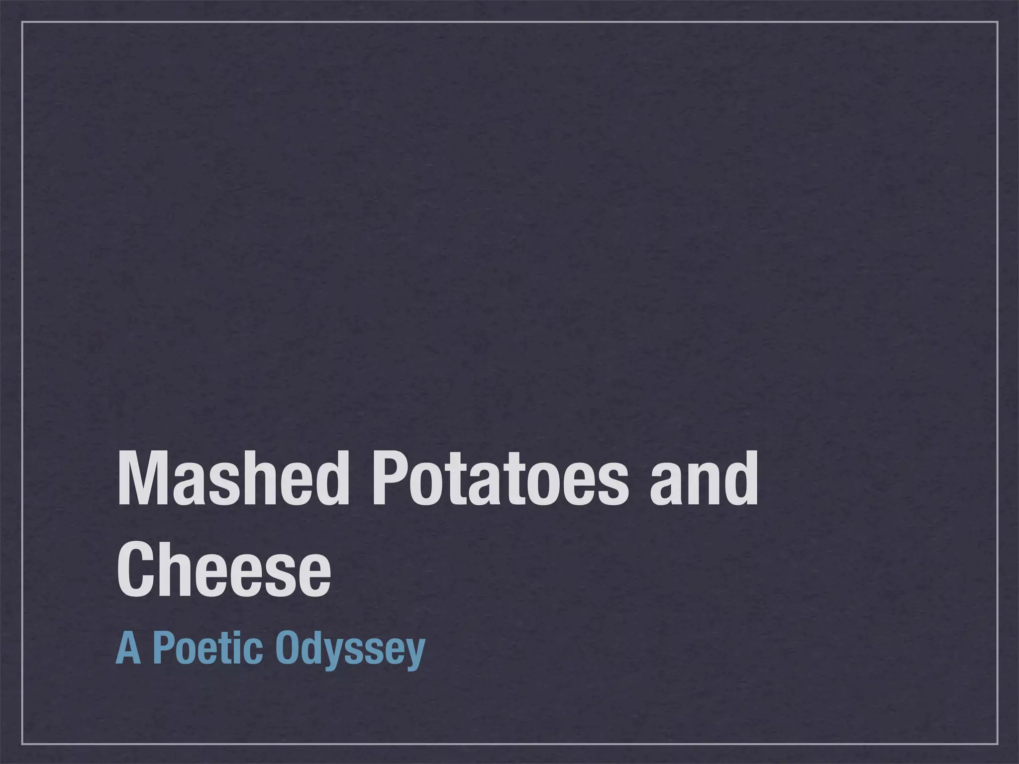Potato mashup--A fun little "Mash Up" idea for a poetry unit | PDF