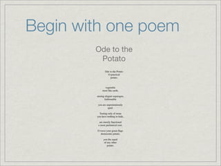 Potato mashup--A fun little "Mash Up" idea for a poetry unit | PDF