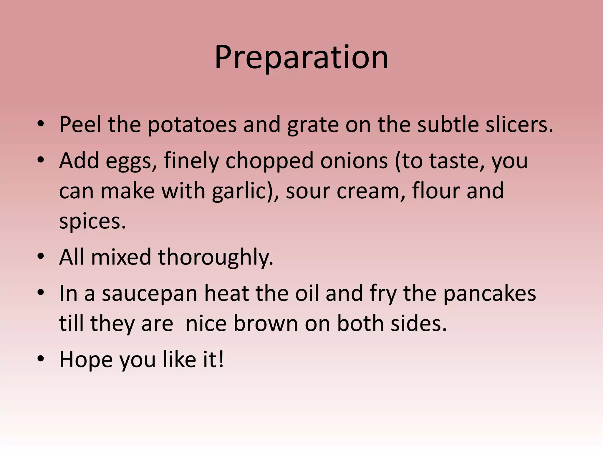 Potato pancakes | PPT