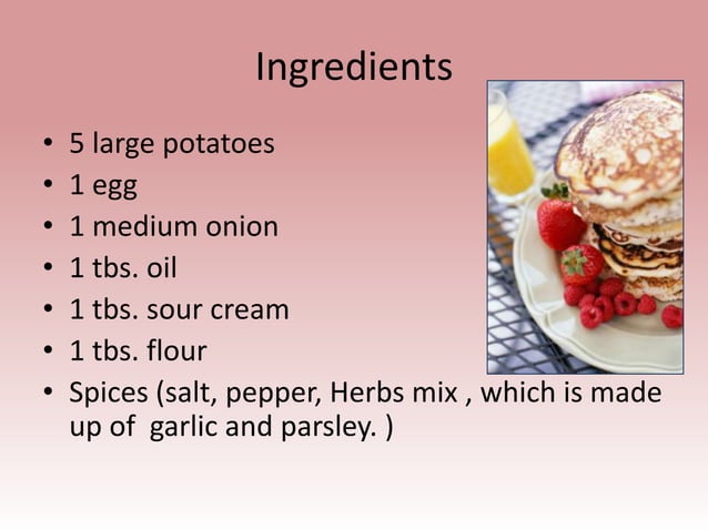 Potato pancakes | PPT