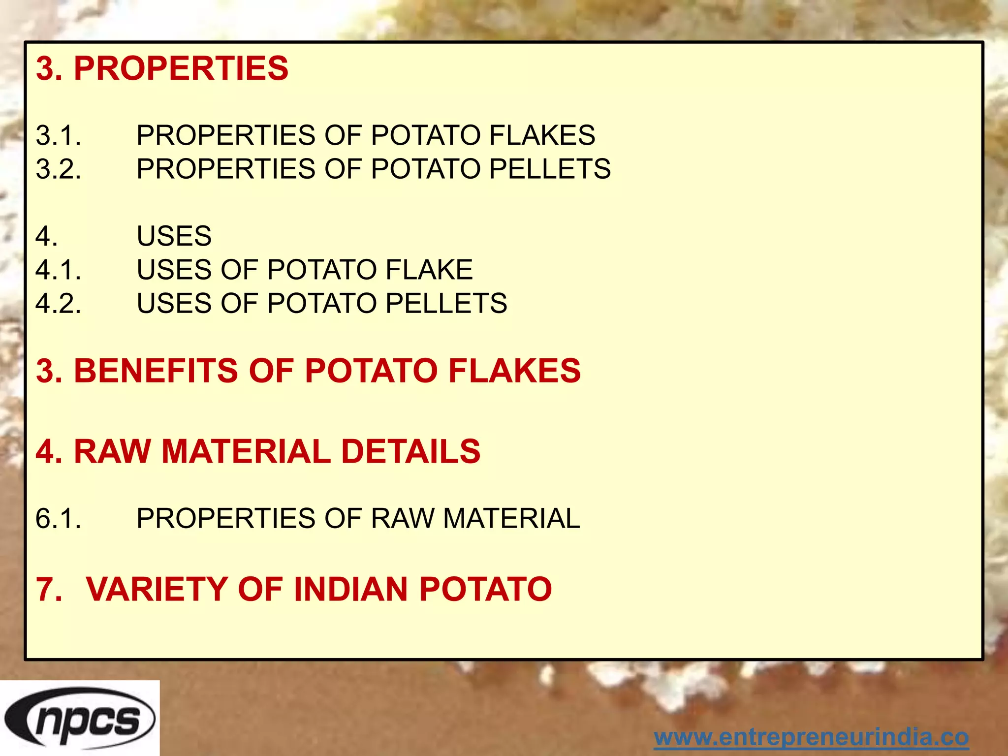 Potato Processing. How to Manufacture Potato Flakes and Pellets ...