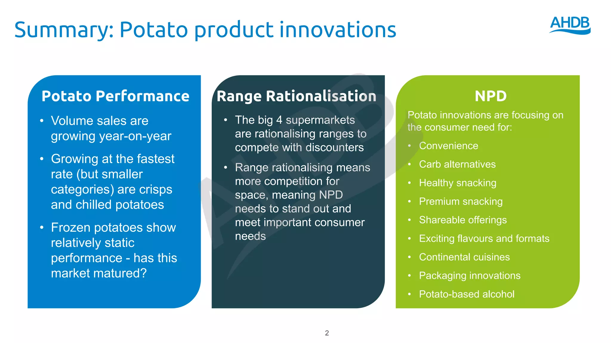 Potato product innovations | PDF