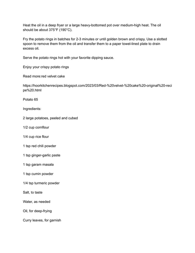 Potato Recipes For Party Pdf
