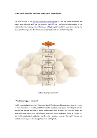 Potato starch processing machine in potato starch production line | PDF