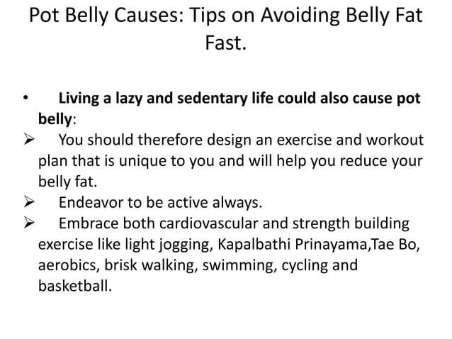 Pot Belly Causes | PPT