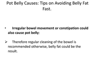 Pot Belly Causes | PDF