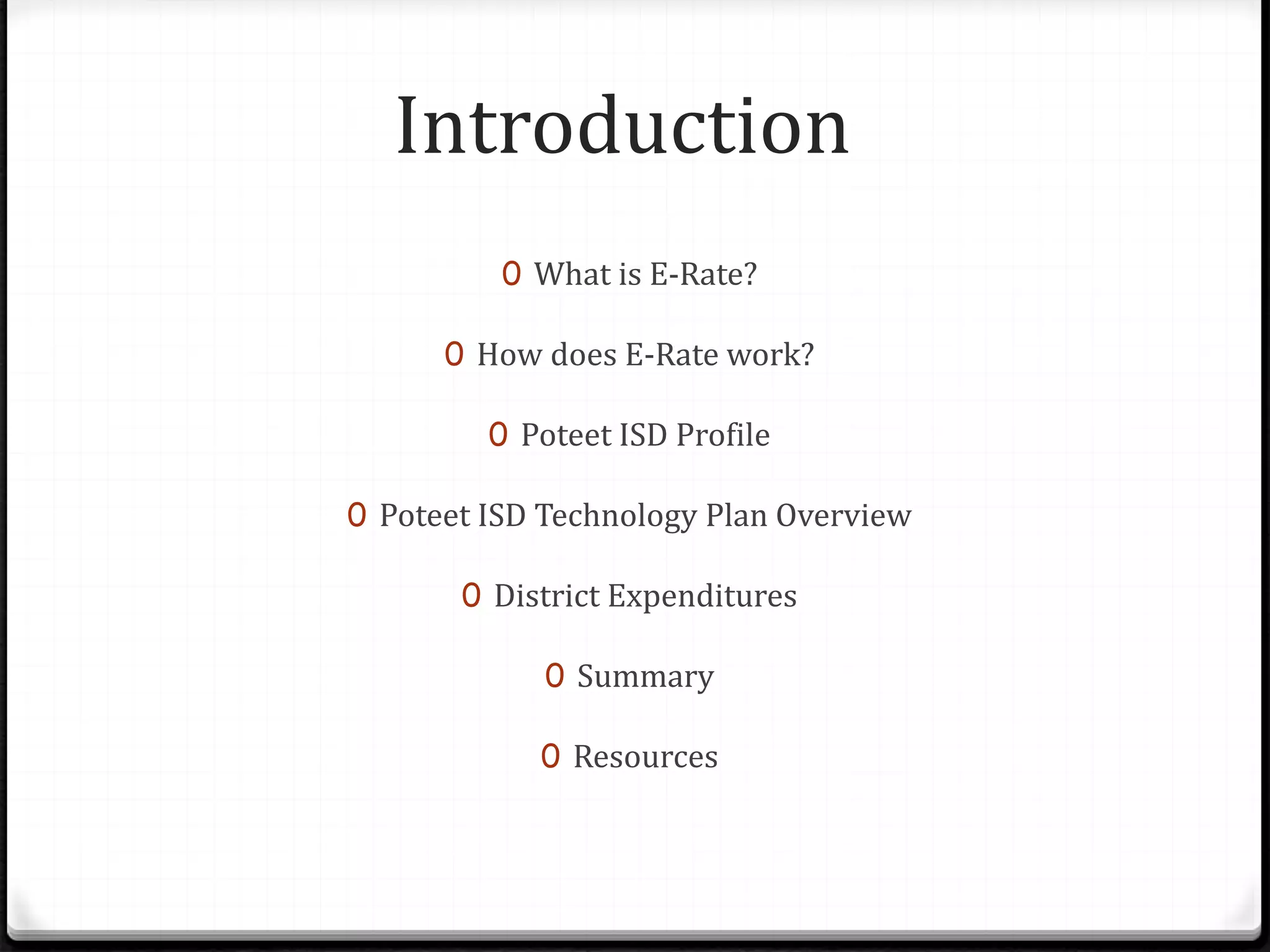 Poteet ISD Technology Plan & E-Rate | PPT