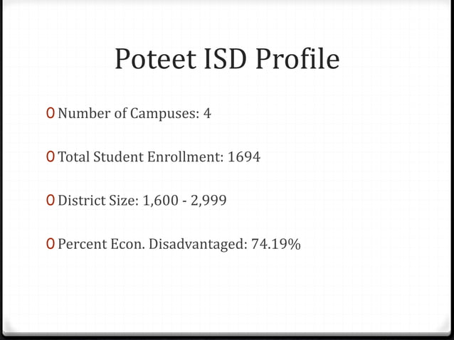 Poteet ISD Technology Plan & E-Rate | PPT