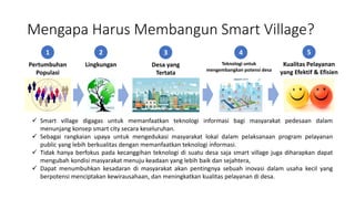 Potensi smart village di lampung | PPTX