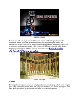 Cara Memulai Usaha Parfum | PDF