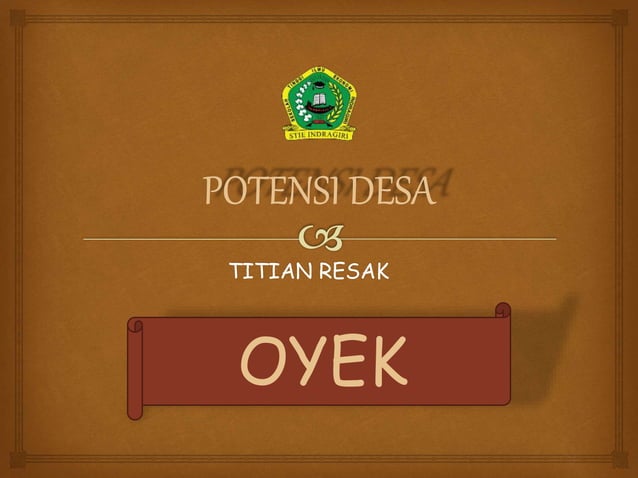 Potensi desa titian resak | PPTX