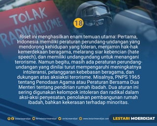 Potensi Intoleransi dan Radikalisme di Kalangan Perempuan di Lima Wilayah | PDF