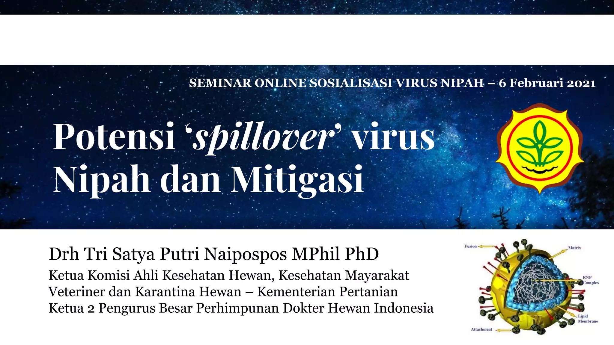 Potensi 'Spillover' Virus Nipah dan Mitigasi - Presentasi Zoom, Dit ...