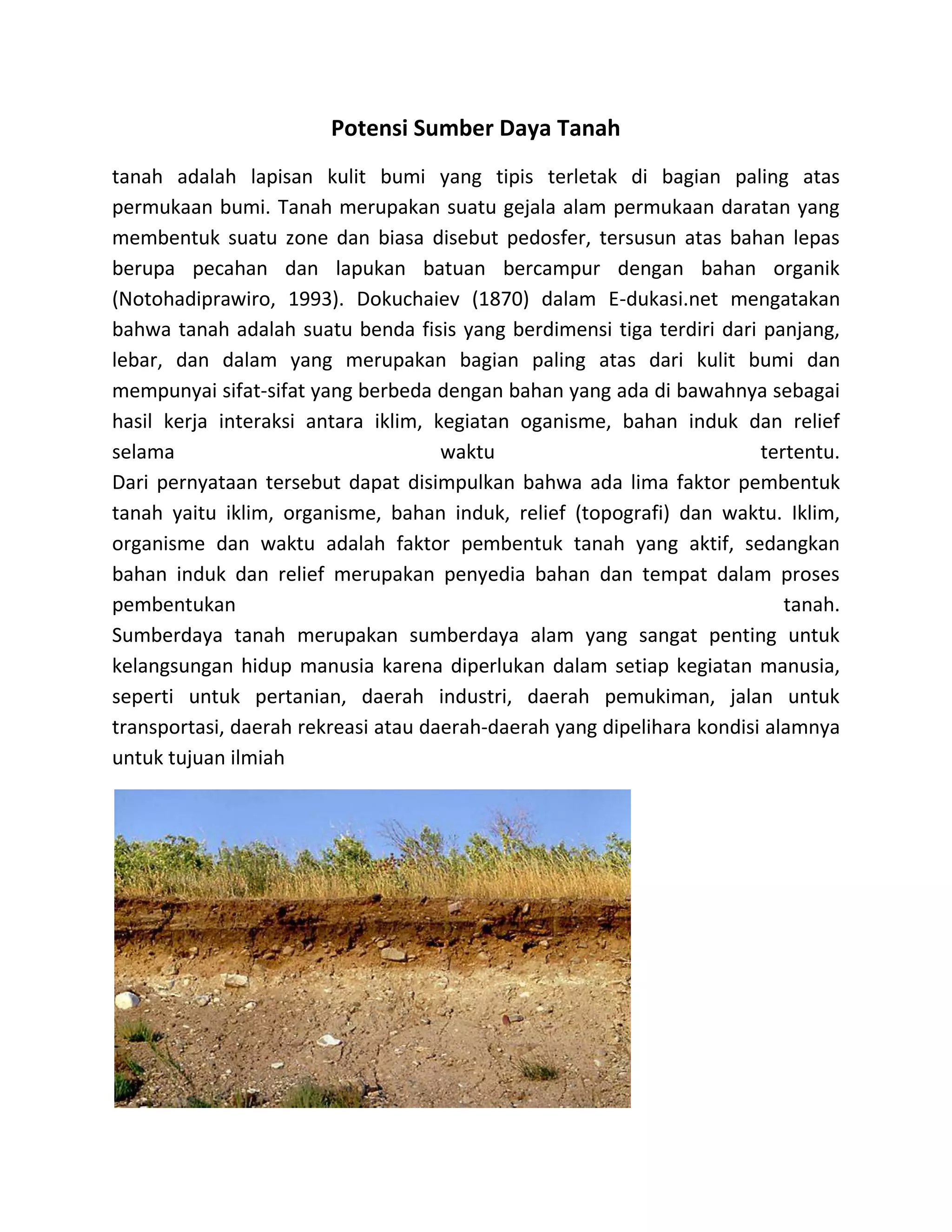 Potensi sumber daya tanah | DOCX