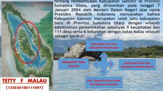 POTENSI WISATA KABUPATEN SAMOSIR | PPTX