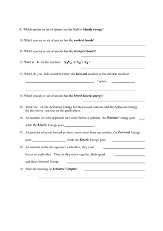 Potential energy diagram worksheet 2 | PDF