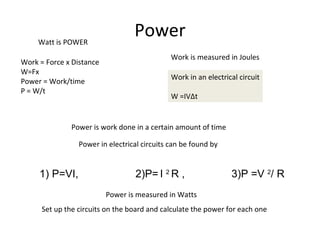 Potential difference and power.ppt | Physics | Science