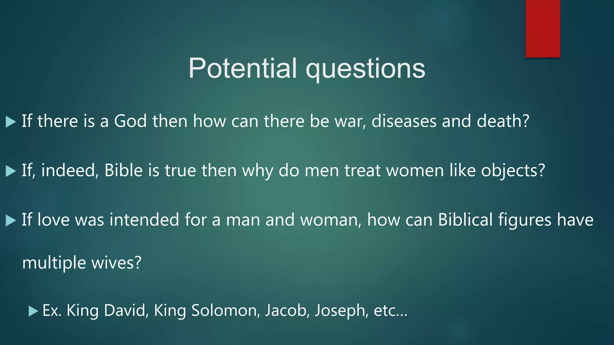 Potential issues presentation | PPT