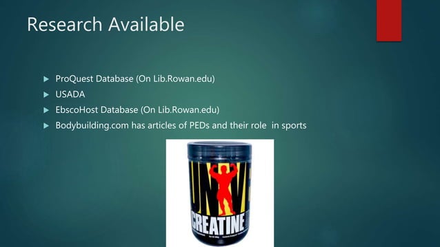 Potential issues presentations on PEDs in sports & competition | PPT