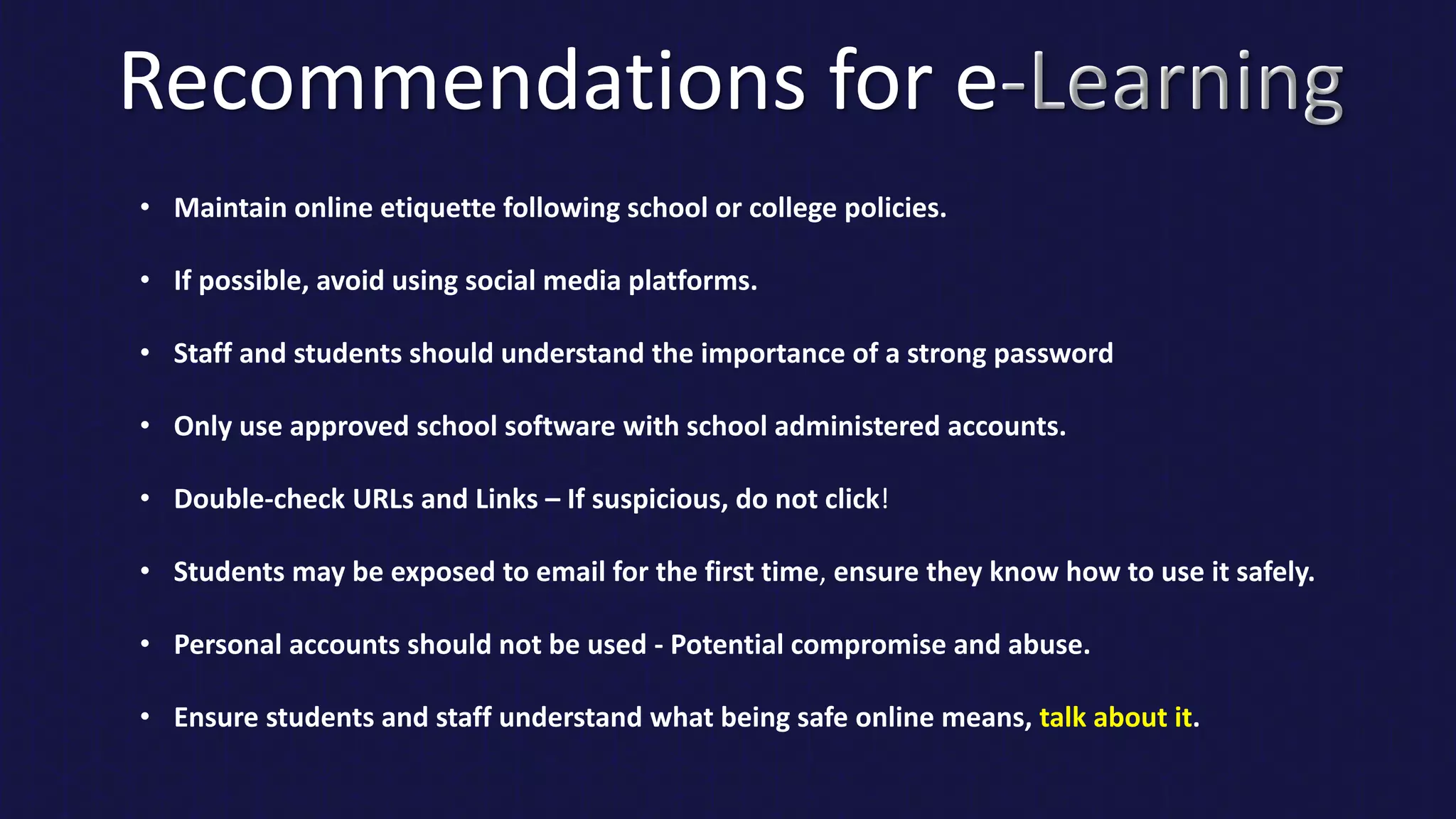 Potential vulnerabilities to e-learning - Mimecast | PPT