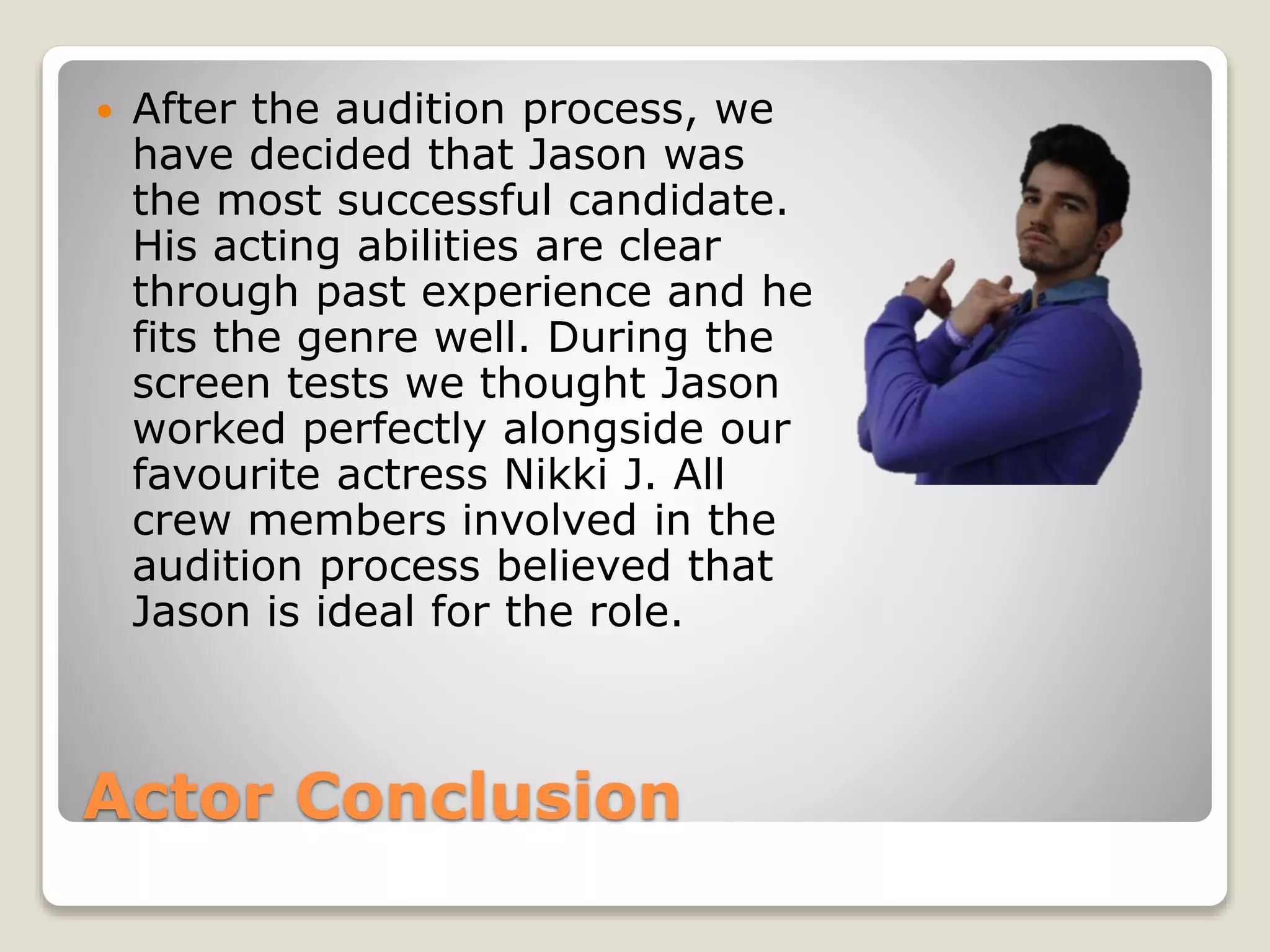 Potential Actors and Actresses | PPTX | Video Production | Content Production